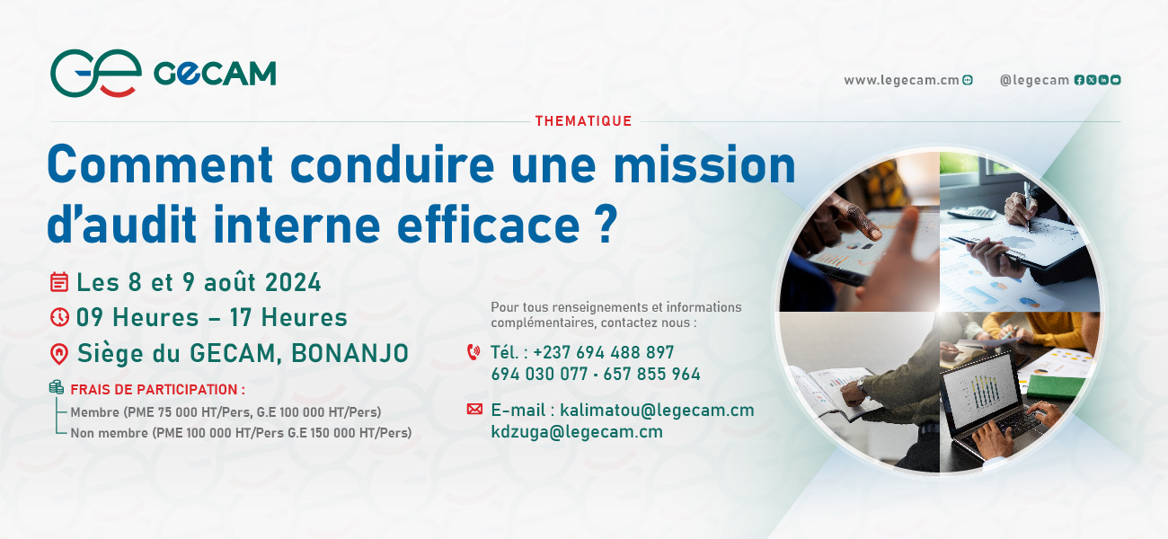 FORMATION | Comment conduire une mission en audit interne efficace – GECAM FORMATION | Comment conduire une mission en audit interne efficace – GECAM
