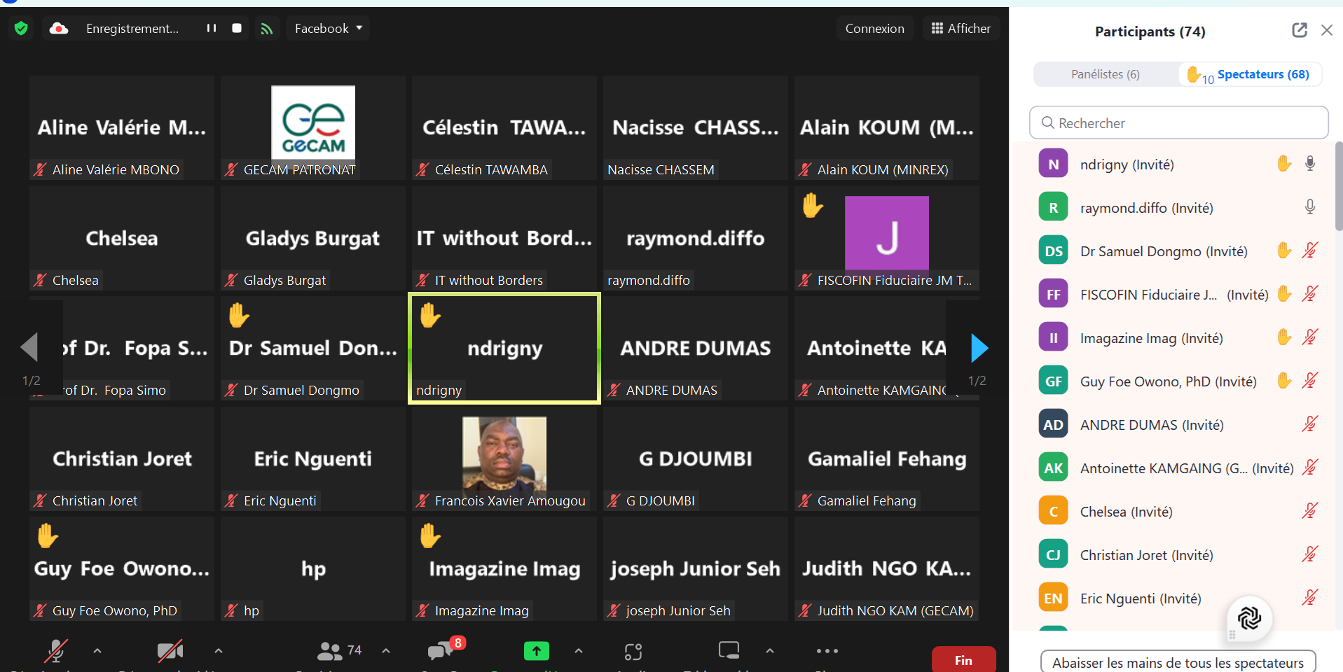 REUNION DE LANCEMENT DU BUREAU DIASPORA DU GECAM – GECAM